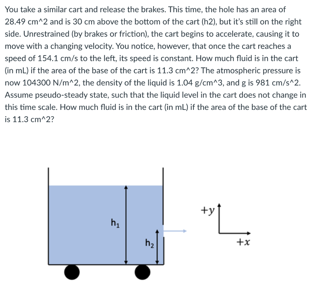 Solved You take a similar cart and release the brakes. This | Chegg.com