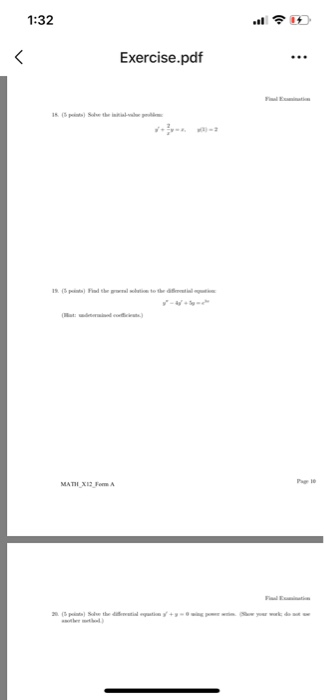 Solved 1:32 Exercise.pdf | Chegg.com