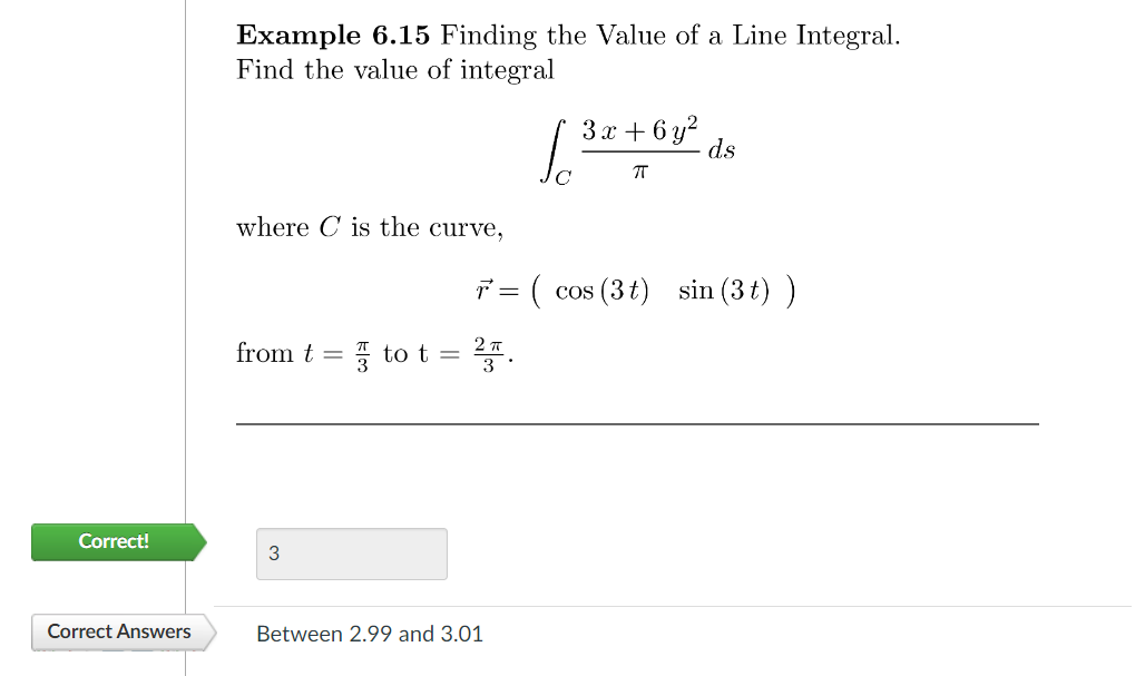 Solved Example 6.15 Finding the Value of a Line Integral. | Chegg.com