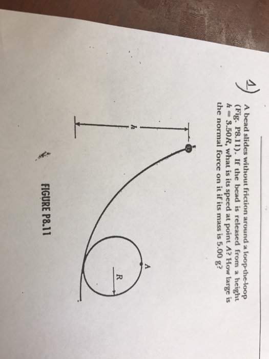 Solved A bead slides without friction around a loop-the-loop | Chegg.com