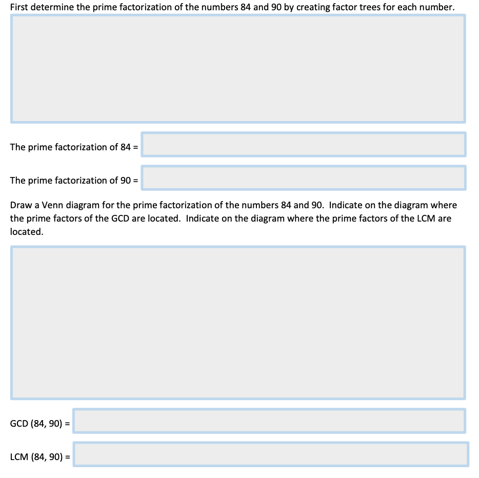 Solved First determine the prime factorization of the | Chegg.com