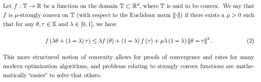 Solved Using (2), prove that if f is µ-strongly convex on T | Chegg.com