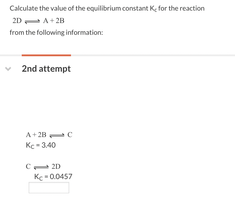 Solved Calculate the value of the equilibrium constant Kc | Chegg.com