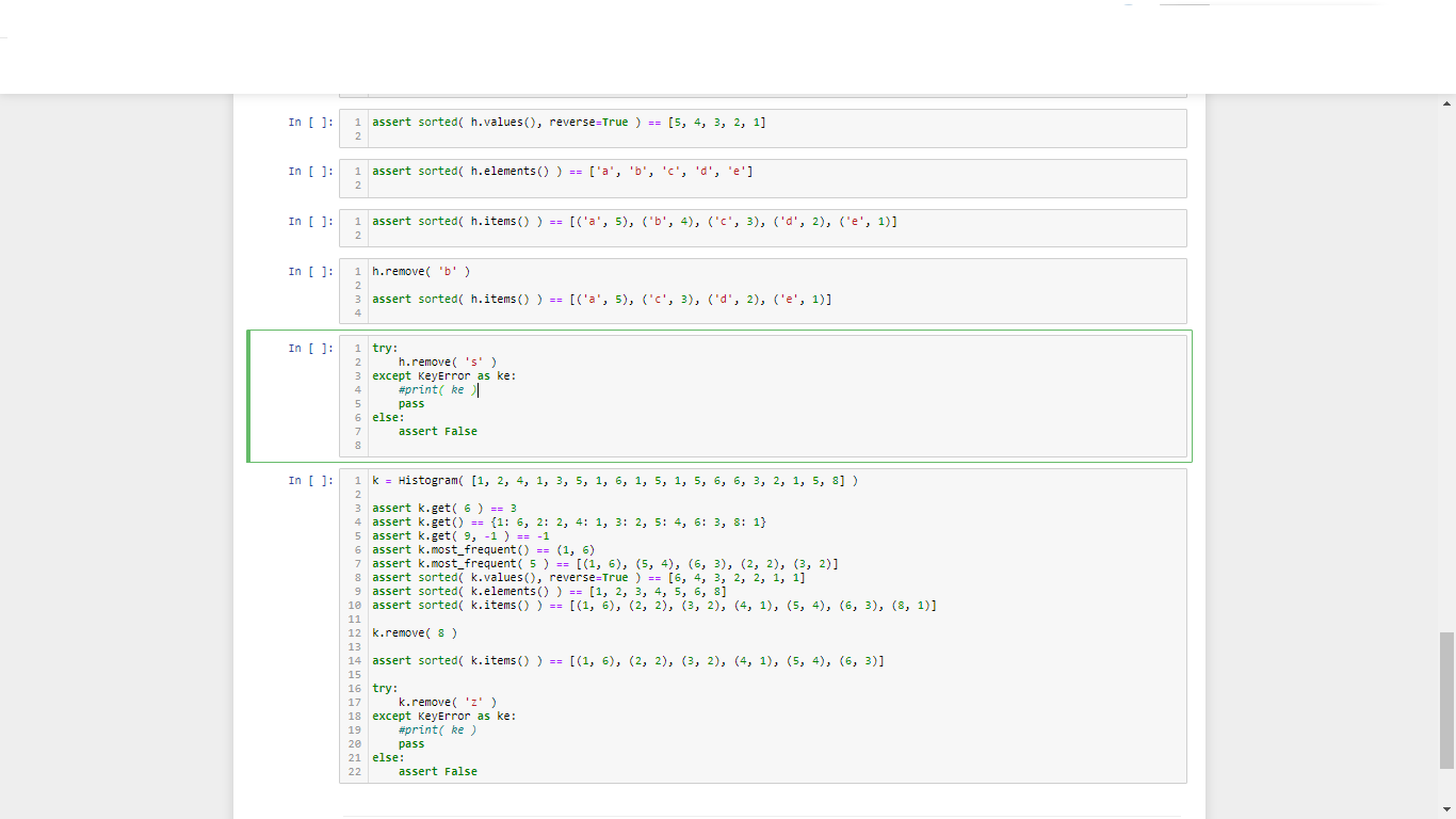 Question 1 Write a Python class named Histogram that | Chegg.com