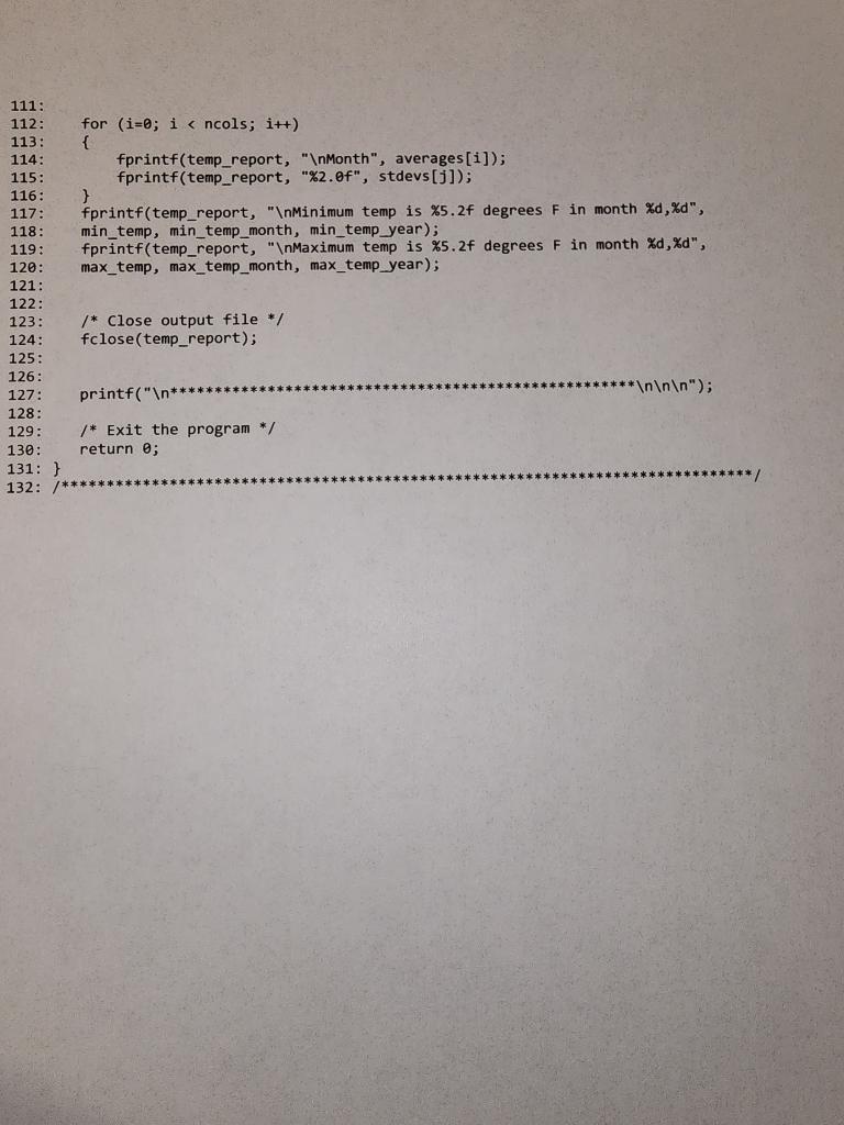 HOMEWORK 10: TEMPERATURE ANALYSIS (input/output | Chegg.com