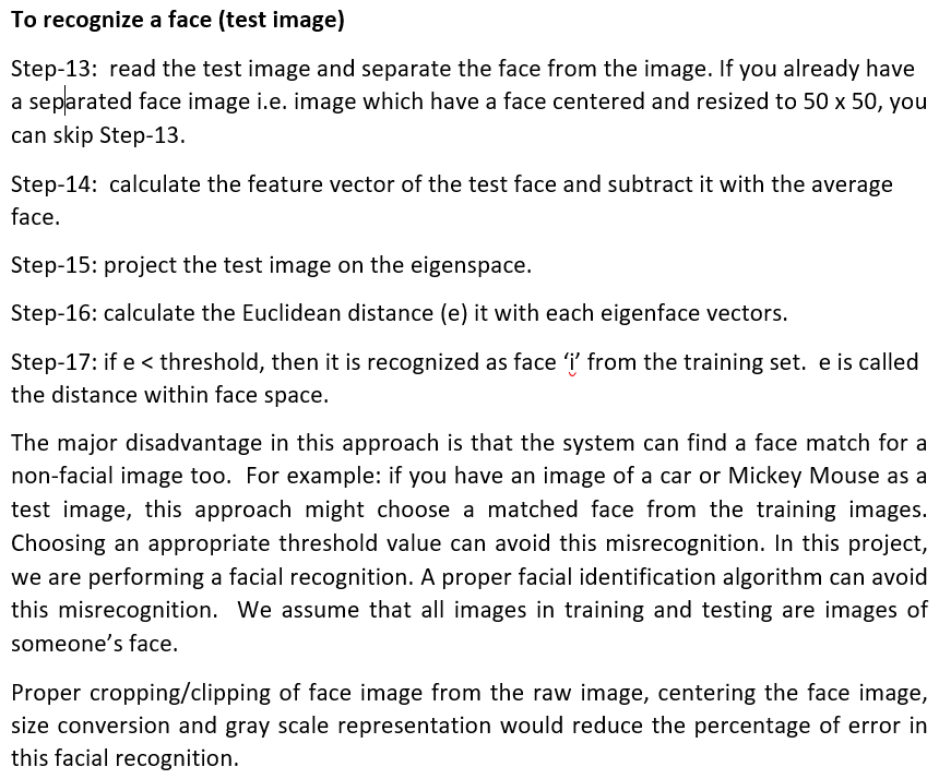 Solved Project-2: Face Recognition Using PCA Problem | Chegg.com