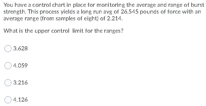 Solved You have a control chart in place for monitoring the | Chegg.com