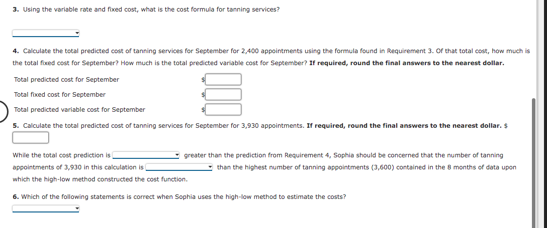 Solved 3. Using the variable rate and fixed cost, what is | Chegg.com