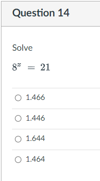 Solved 8x=21 \begin{tabular}{c} 1.466 \\ \hline 1.446 \\ | Chegg.com