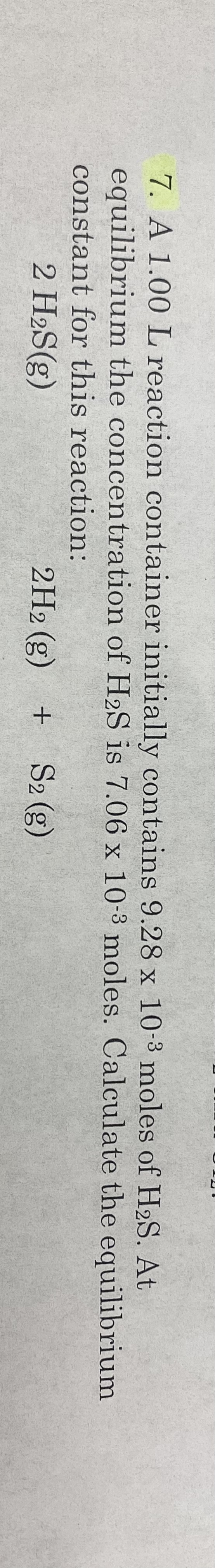 Solved A 1.00L reaction container initially contains 9.28 | Chegg.com