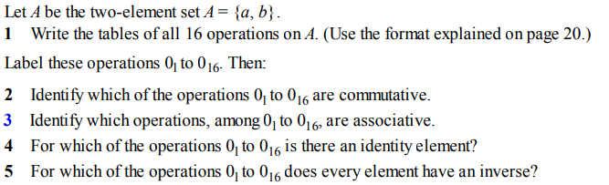Solved Let A be the two-element set A = {a, b} Write the | Chegg.com