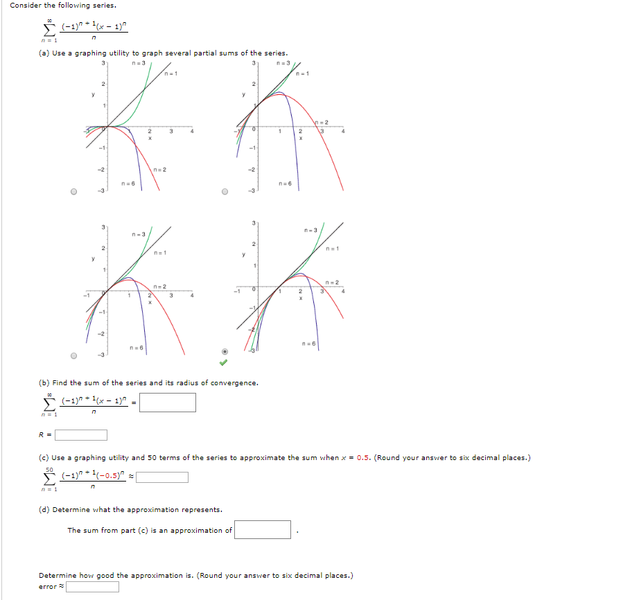 Solved Consider the following series. (-29**x - 2) (a) Use a | Chegg.com