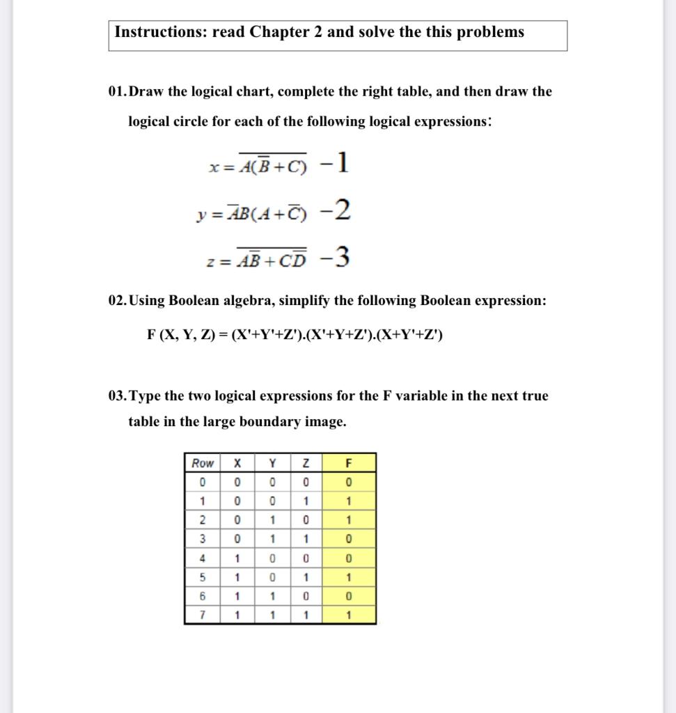Solved Instructions: read Chapter 2 and solve the this | Chegg.com Solved Instructions: read Chapter 2 and solve the this | Chegg.com