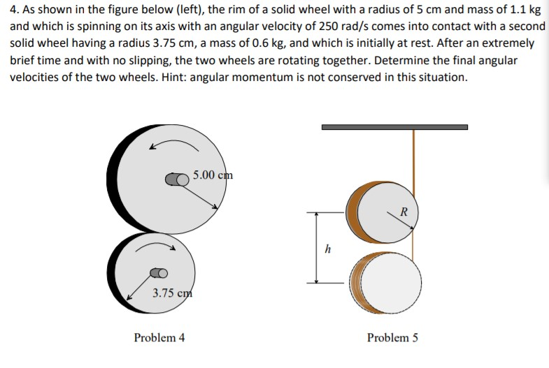 Solved 4. As shown in the figure below (left), the rim of a | Chegg.com