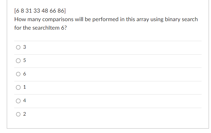 Solved 683133486686 How Many Comparisons Will Be Performed 