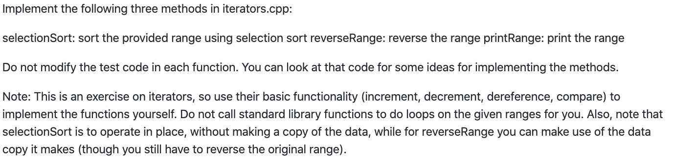 Implement the following three methods in | Chegg.com