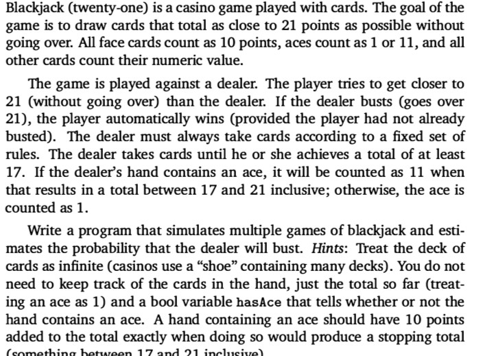 Solved Blackjack (twenty-one) is a casino game played with | Chegg.com