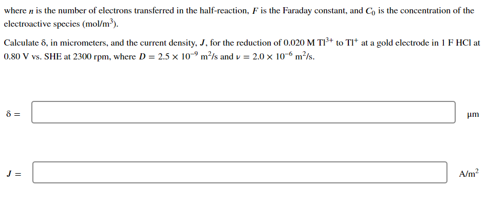 Solved When a rotating disk electrode (RDE) is held at a | Chegg.com