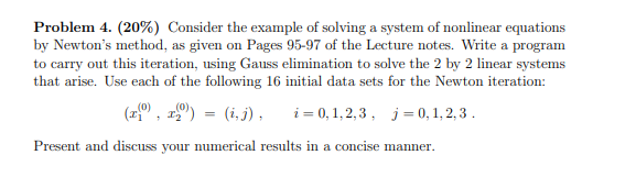 Solved Problem 4. (20\%) Consider the example of solving a | Chegg.com