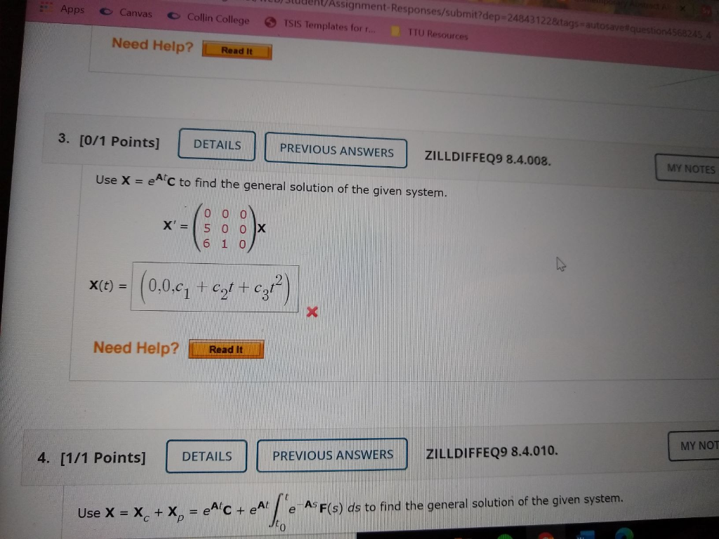 Solved Apps O Canvas O Collin College ht) Assignment | Chegg.com