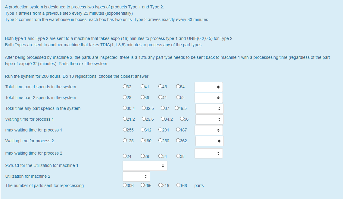 A production system is designed to process two types | Chegg.com