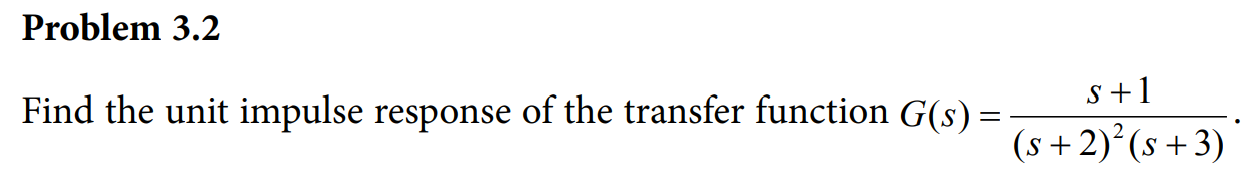 Solved Problem 3.2 Find the unit impulse response of the | Chegg.com