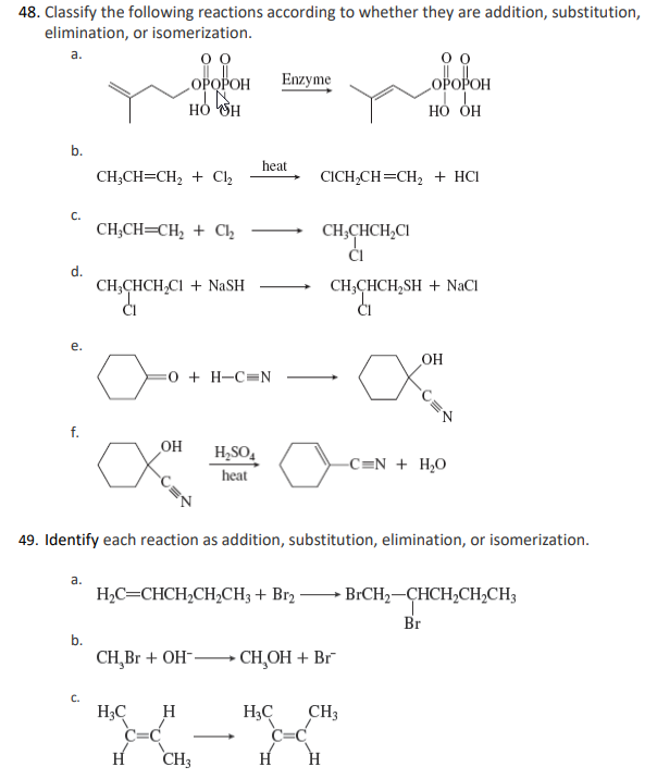 Solved Classify the following reactions according to whether | Chegg.com