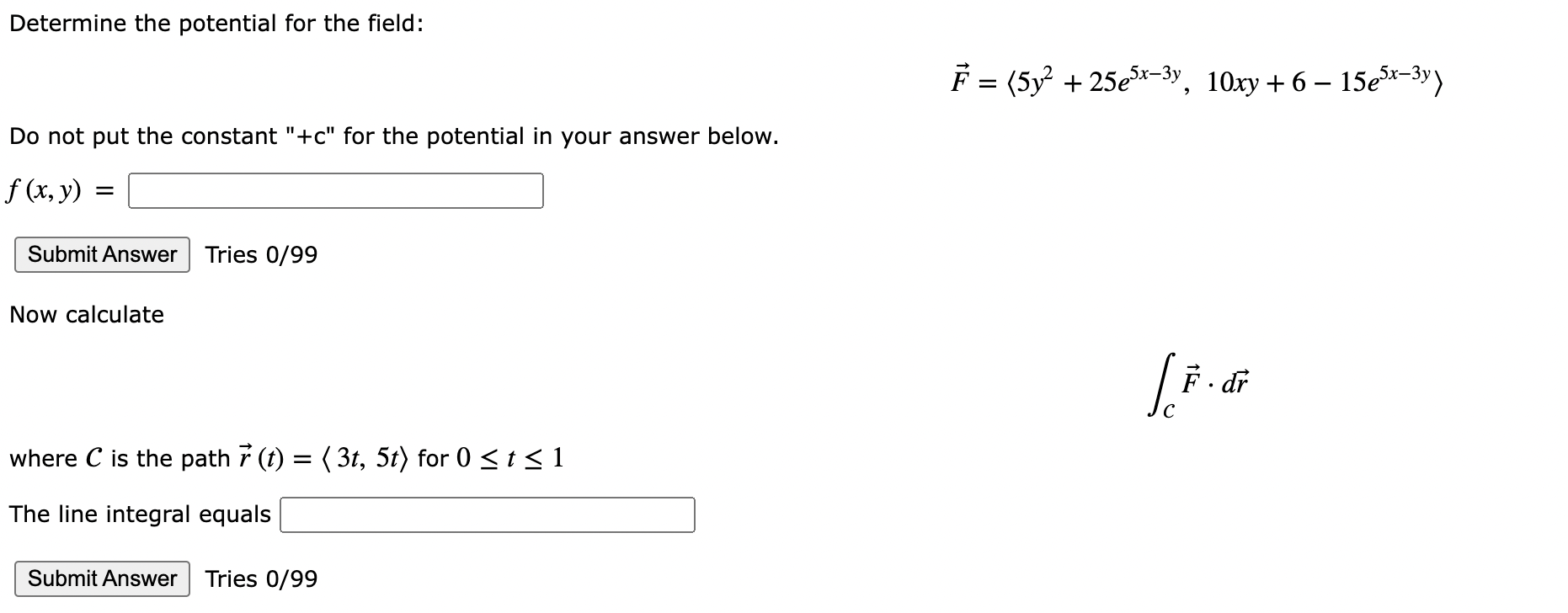 Solved Determine the potential for the field: | Chegg.com