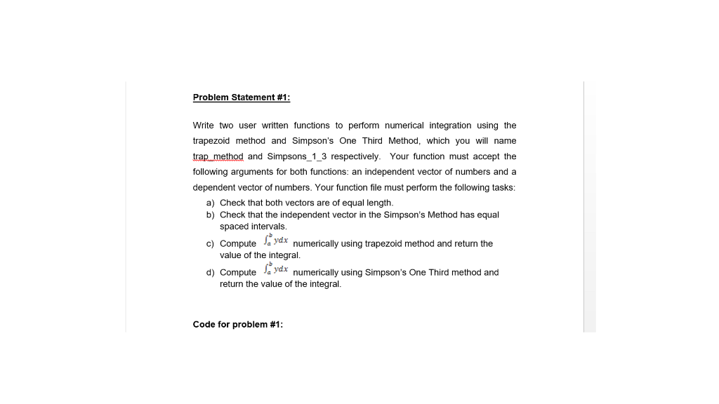 Solved Problem Statement 1 Write Two User Written