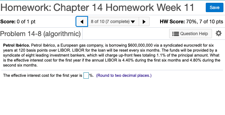 Solved Homework: Chapter 14 Homework Week 11 Save Score: 0 | Chegg.com