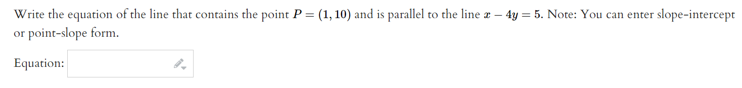 Solved Write the equation of the line that contains the | Chegg.com