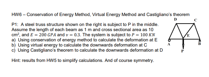 Solved с HW6 - Conservation of Energy Method, Virtual Energy | Chegg.com