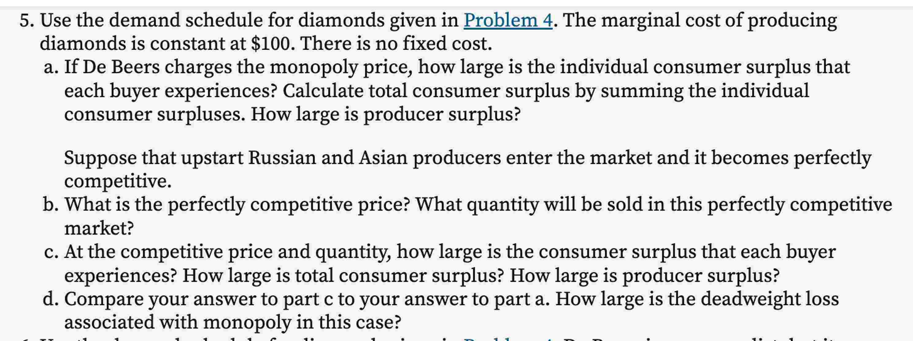 Solved Show me the steps to solve 5. ﻿Use the demand | Chegg.com