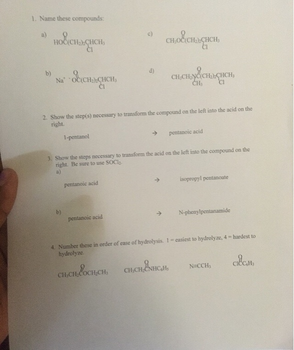 Solved 1. Name these compounds: HOČ(CH2) CHCH cioccrt CicH | Chegg.com