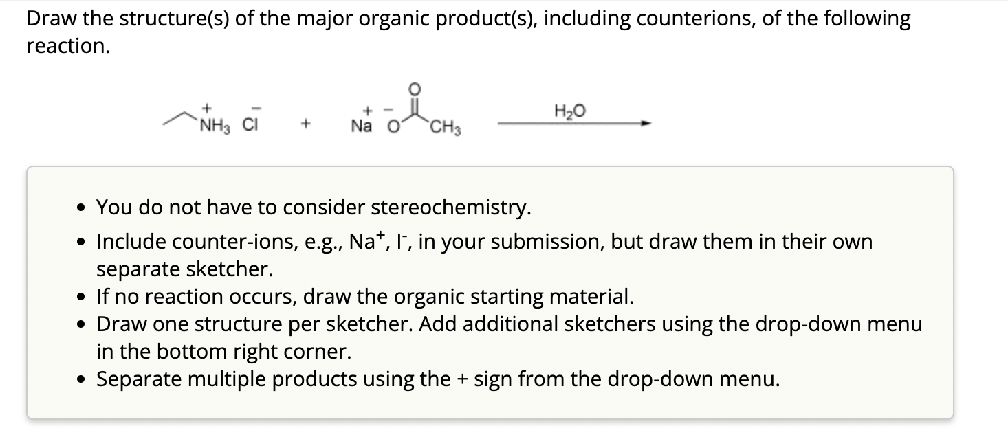 Solved Draw the structure(s) of the major organic | Chegg.com