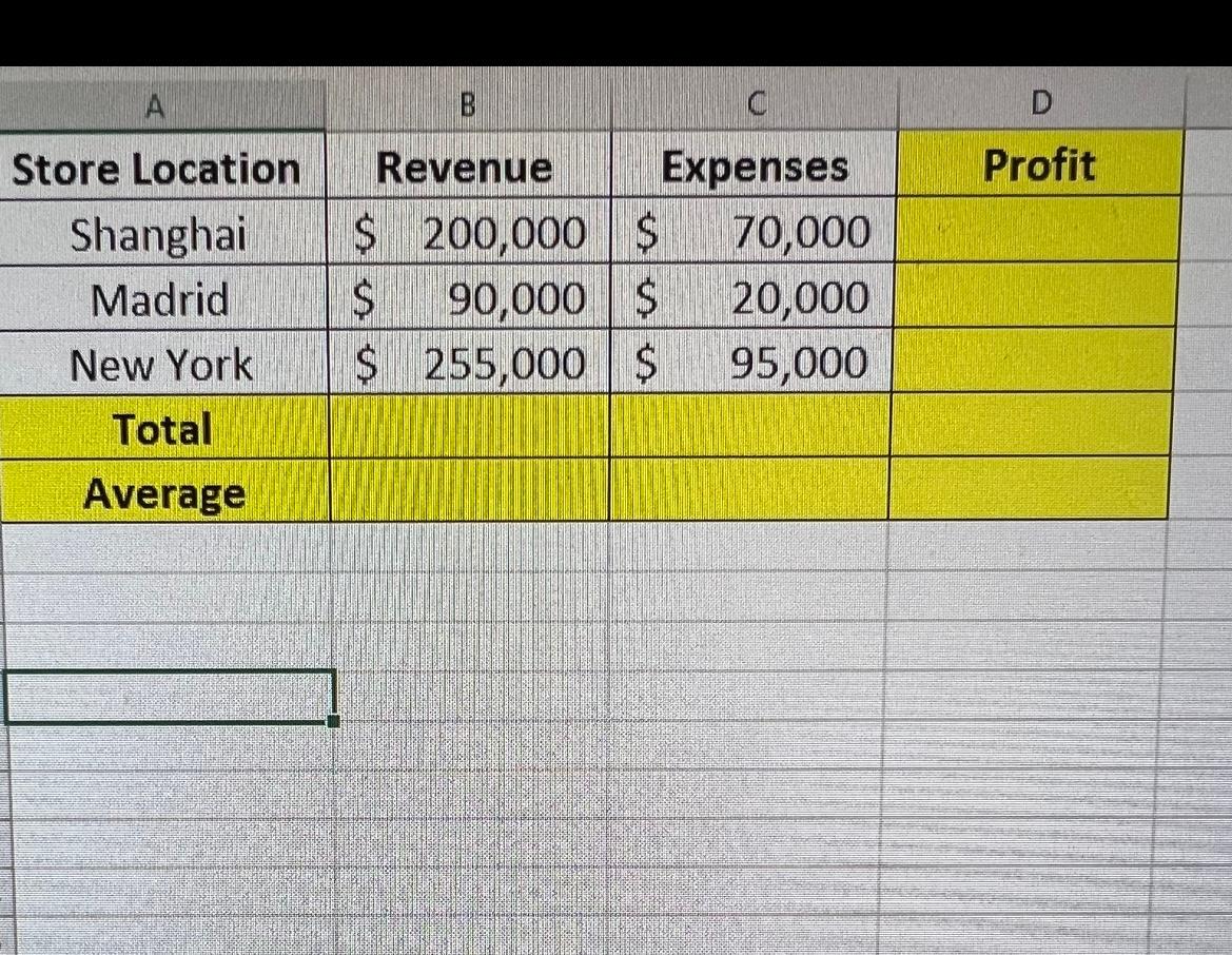 Solved Complete the worksheet in Tab 1 in the attached Excel | Chegg.com