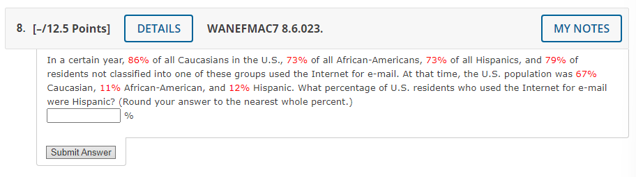 Solved 8. [-/12.5 Points] DETAILS WANEFMAC7 8.6.023. MY | Chegg.com
