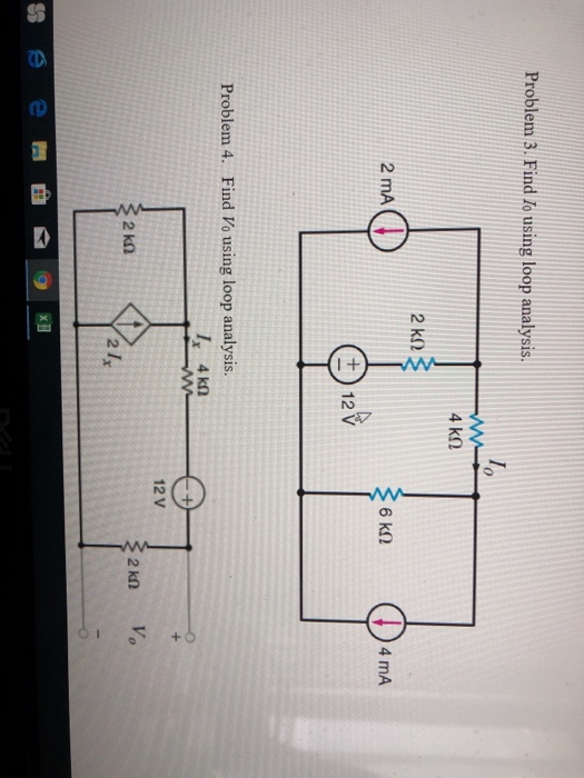 Solved Problem 3 Find O Using Loop Analysis 4 K2 2ki 2 Ma 2182