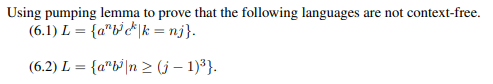 Solved Using pumping lemma to prove that the following | Chegg.com