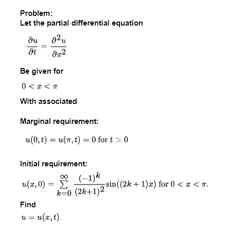 Solved Problem: Let the partial differential equation du ahu | Chegg.com