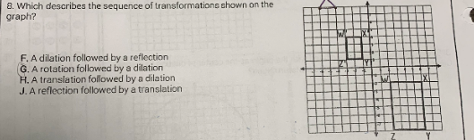 Solved 8. Which describes the sequence of transformations | Chegg.com