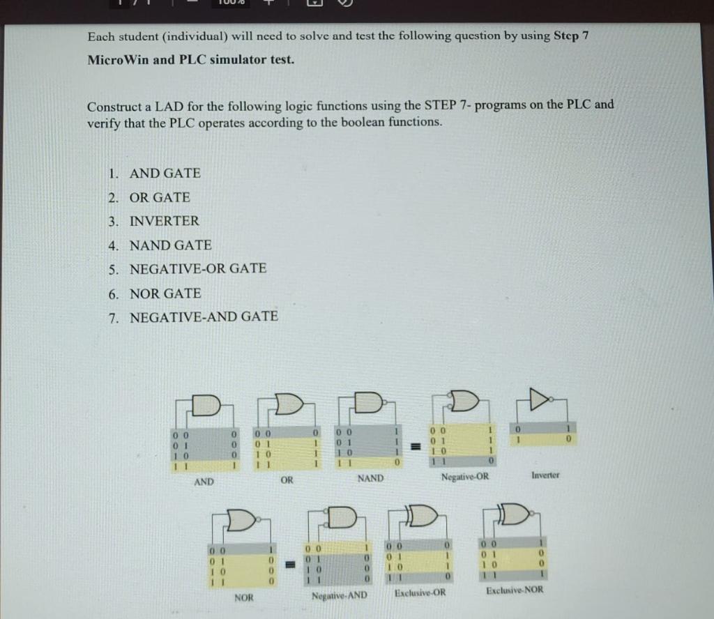 Solved Each student (individual) will need to solve and test | Chegg.com