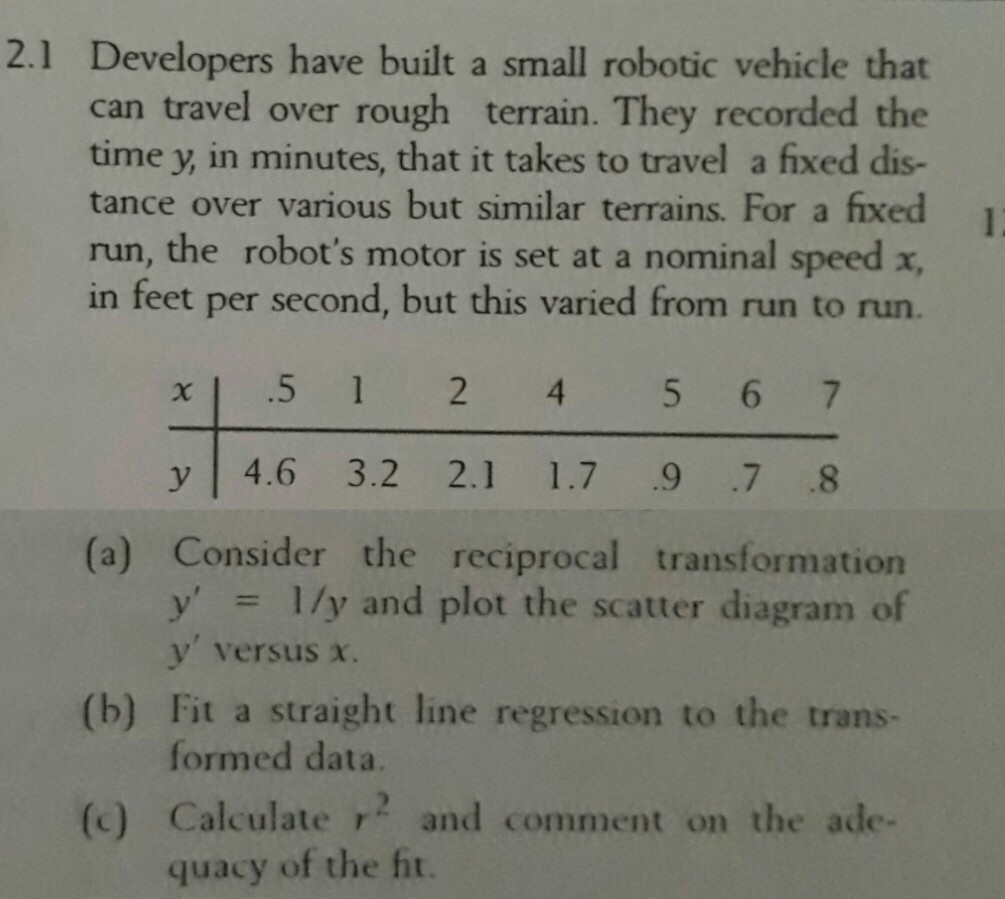 Solved 2.1 Developers have built a small robotic vehicle | Chegg.com
