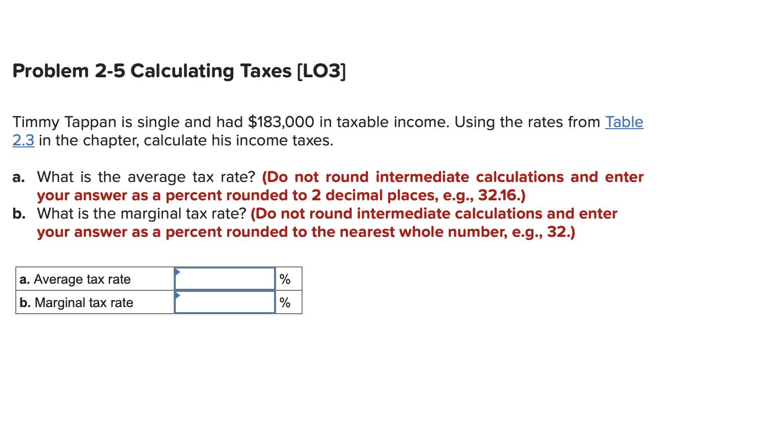 Solved Table 2.3 Personal Tax Rates for 2020 (Unmarried | Chegg.com