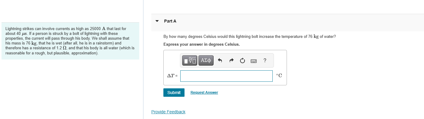 Lightning strikes can involve currents as ﻿high | Chegg.com