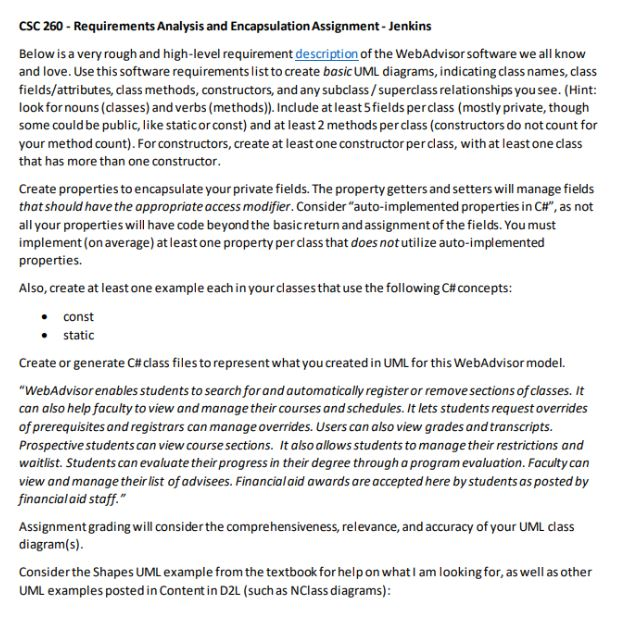 Grading Rubric: 75% for the UML diagram and design, | Chegg.com