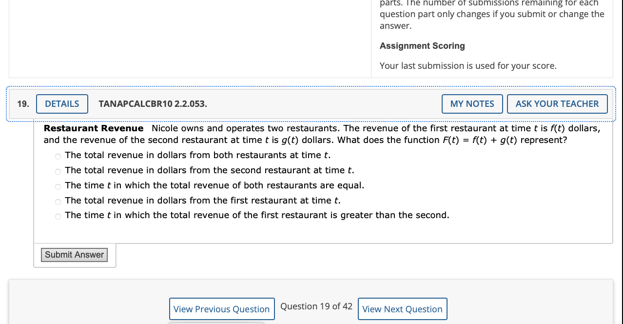 Solved parts. Ihe number of submissions remaining for each | Chegg.com