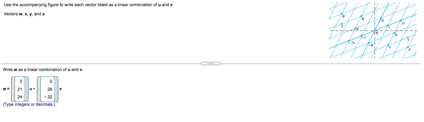 Solved Use the accompanying figure to write each vector | Chegg.com