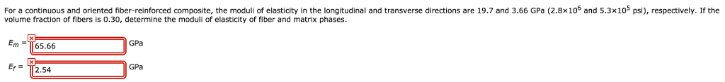 Solved For a continuous and oriented fiber-reinforced | Chegg.com
