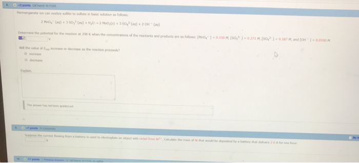 Solved 6 Calculate The Ecell Value At 298 K For The Cell